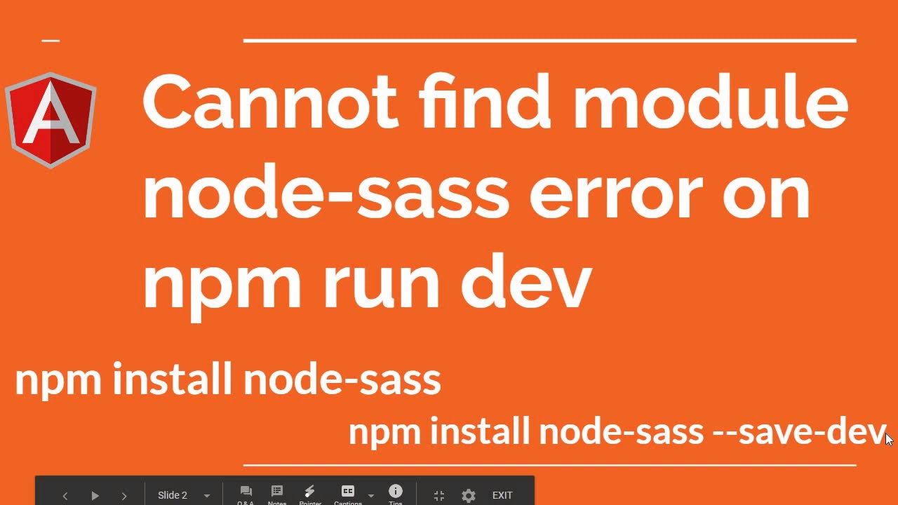 Cannot find module node-sass error on npm run dev