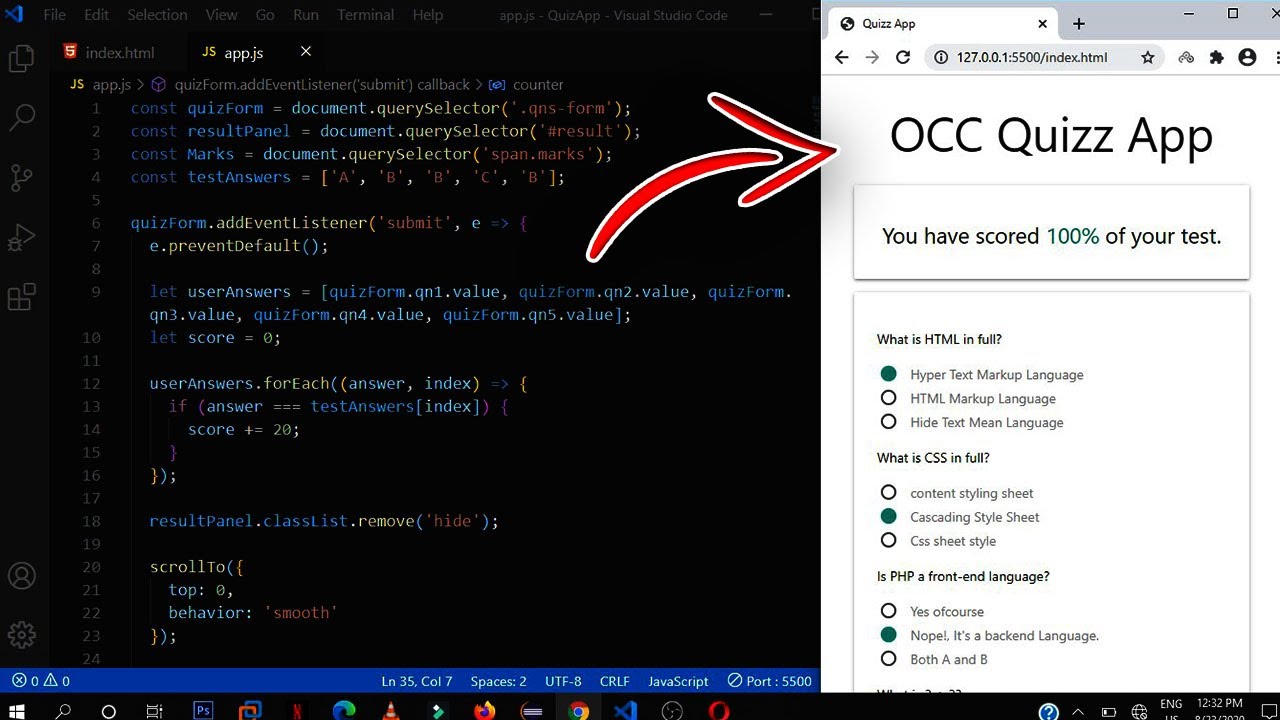 Creating Quiz App Using JavaScript -  Project Review