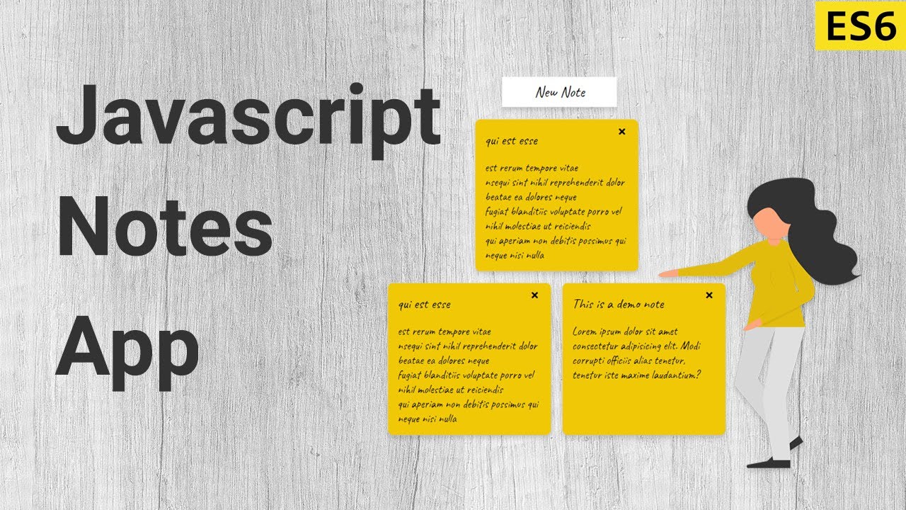 Create notes app in plain Javascript