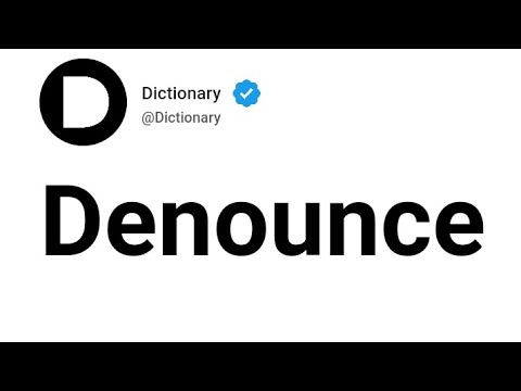 Denounce Meaning In English