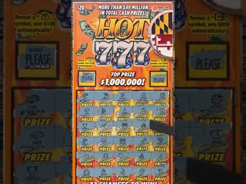 Big WIN on a $20 Scratch Off Ticket from the Maryland Lottery | Hot 777