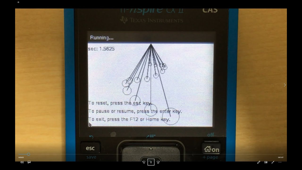 TI-Nspire & Python / a simulation of pendulum waves