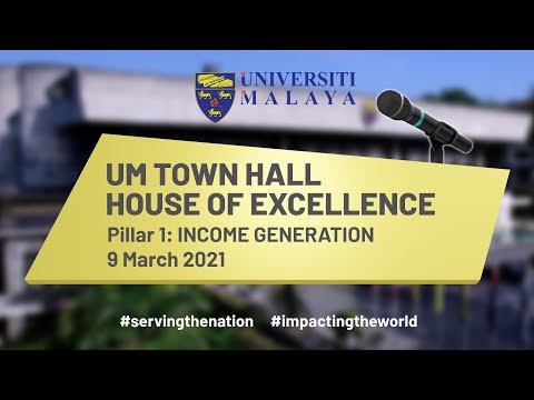 UNIVERSITI MALAYA TOWNHALL STRATEGIC PLAN 2021 – 2025 HOUSE OF EXCELLENCE, PILLAR 1