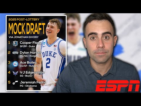Reacting to ESPN's Post Lottery 2025 NBA Mock Draft