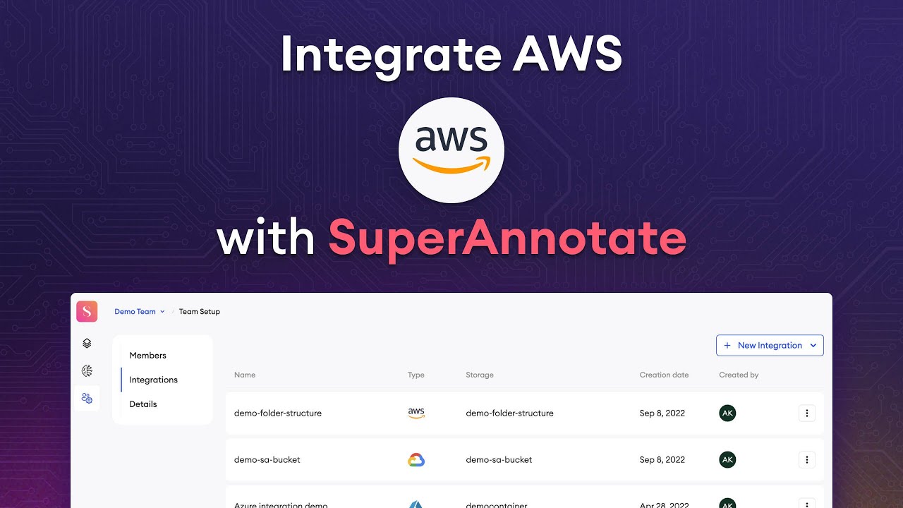 Create AWS integration with SuperAnnotate | Tutorial