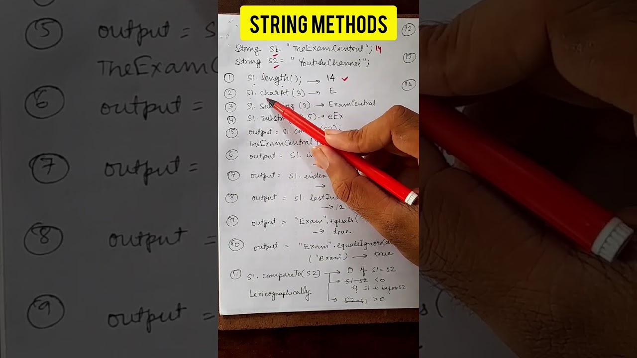 String methods in Java #java #javaforbeginners #javacoding