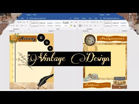 🕰️VINTAGE Design ideas using Microsoft Word for Projects | Ms Word Design | Charlz Arts