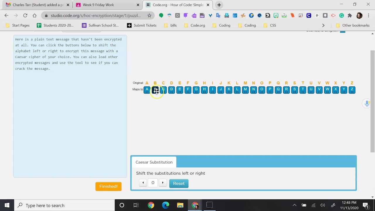 Cracking Caesar Ciphers on Code.org