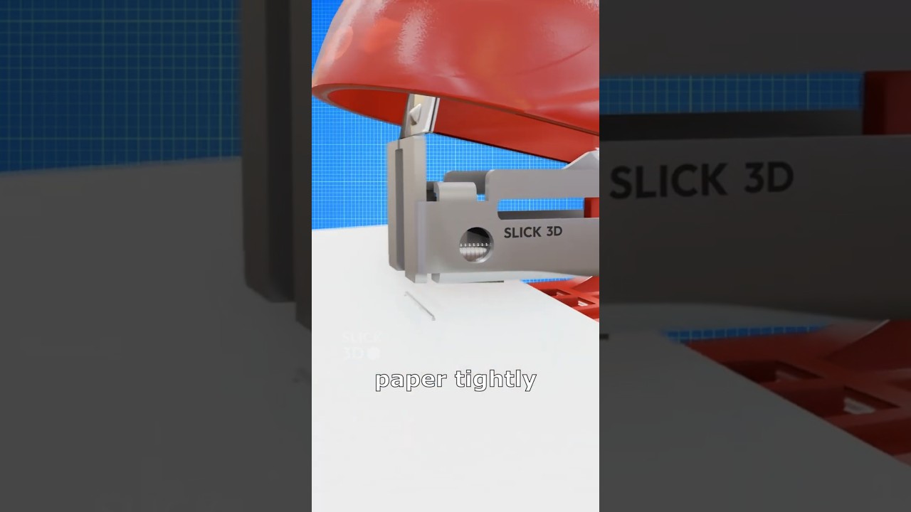How a Stapler Pin Bends? 🤔💭 #explained  #3danimation #facts #shortfeed #stapler  #how #wow #slick3d