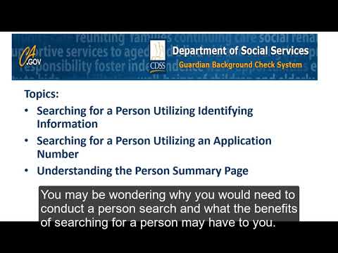 Person Search and Summary Page for TrustLine Subsidized Agency