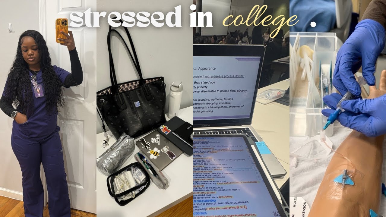 nursing school is hard | first week of college vlog: 5am morning  routine, grwm, studying, clinical 