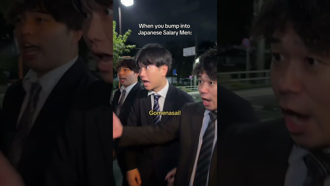 When you bump into Japanese Salary Men😭