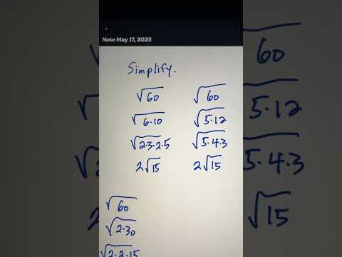 Simplify Radicals