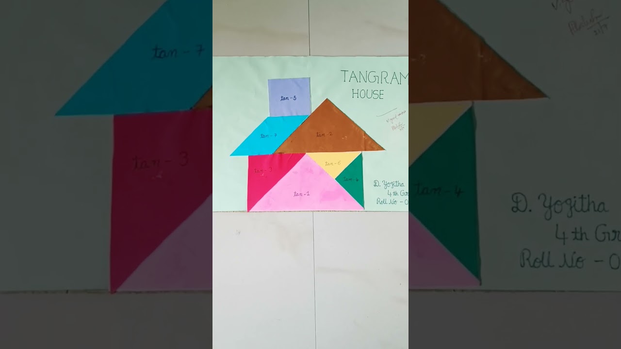 Maths activity Tangram house 🏠🏡
