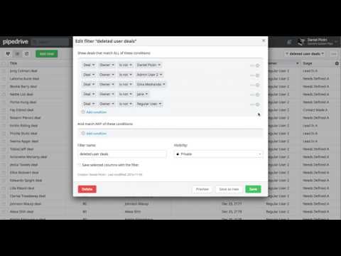 Pipedrive Reassign deals from a deactivated user