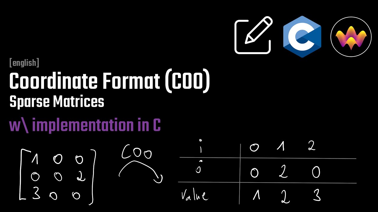 Sparse Matrices | Coordinate (COO) Format | Intro & Implementation in C