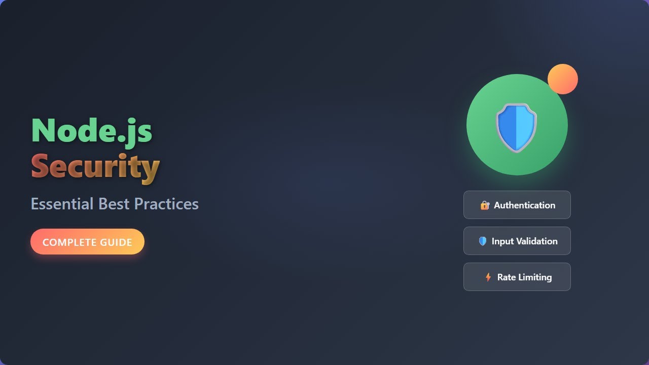 🛡️ Node.js Security Best Practices for Beginners (2025)