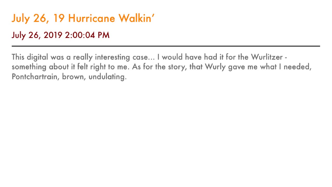 HURRICANE WALKIN’ pnoshop pv
