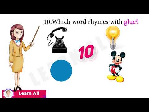 ๐Rhyming words MCQ test for primary students๐