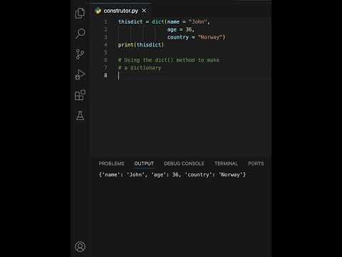 Python Dictionary Creation: Using the dict() Constructor!🐍 | Dictionary | 2025 | Python | Learning