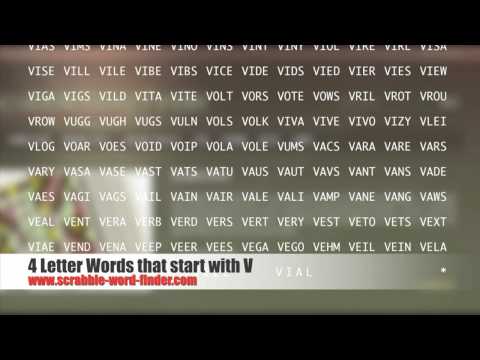 4 letter words that start with V