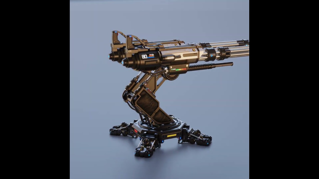 Sci Fi Turret Blender hardsurface modelling