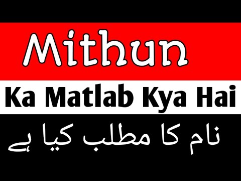 Mithun Meaning In Urdu Hindi | Mithun Meaning | Mithun Ka Matlab Kya Hai | Mithun Ka Meaning Kya Hai