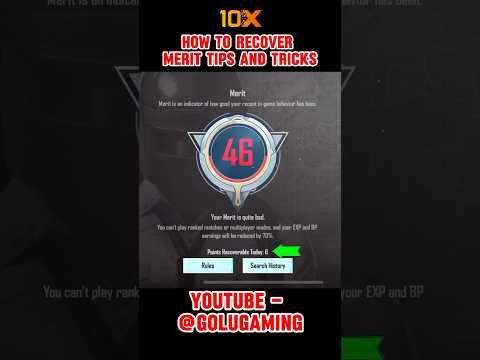 How to increase merit in bgmi/pubg mobile 😍 | 40 merit to 100 merit fast | secret tricks #shorts