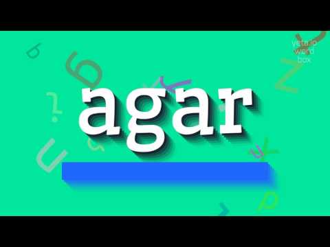 AGAR - HOW TO PRONOUNCE IT?