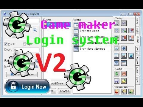 🎵💡⏩🔥Game Maker 8.0 : Login system V2 tutorial [Download Link] [HD]