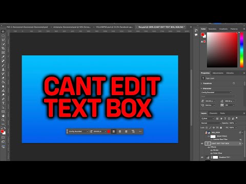 Cant Edit Text Box In Photoshop Fix