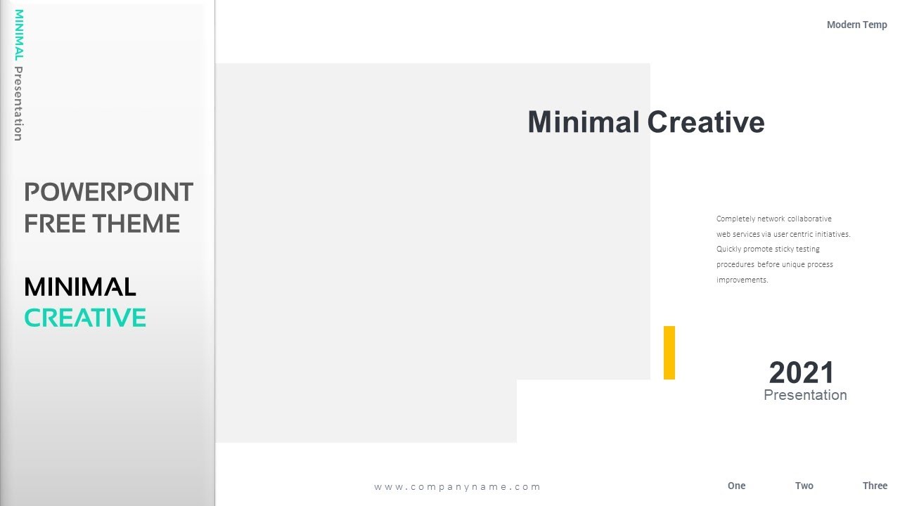 Minimal Creative PowerPoint Presentation Template | Best Free PowerPoint Templates Channel