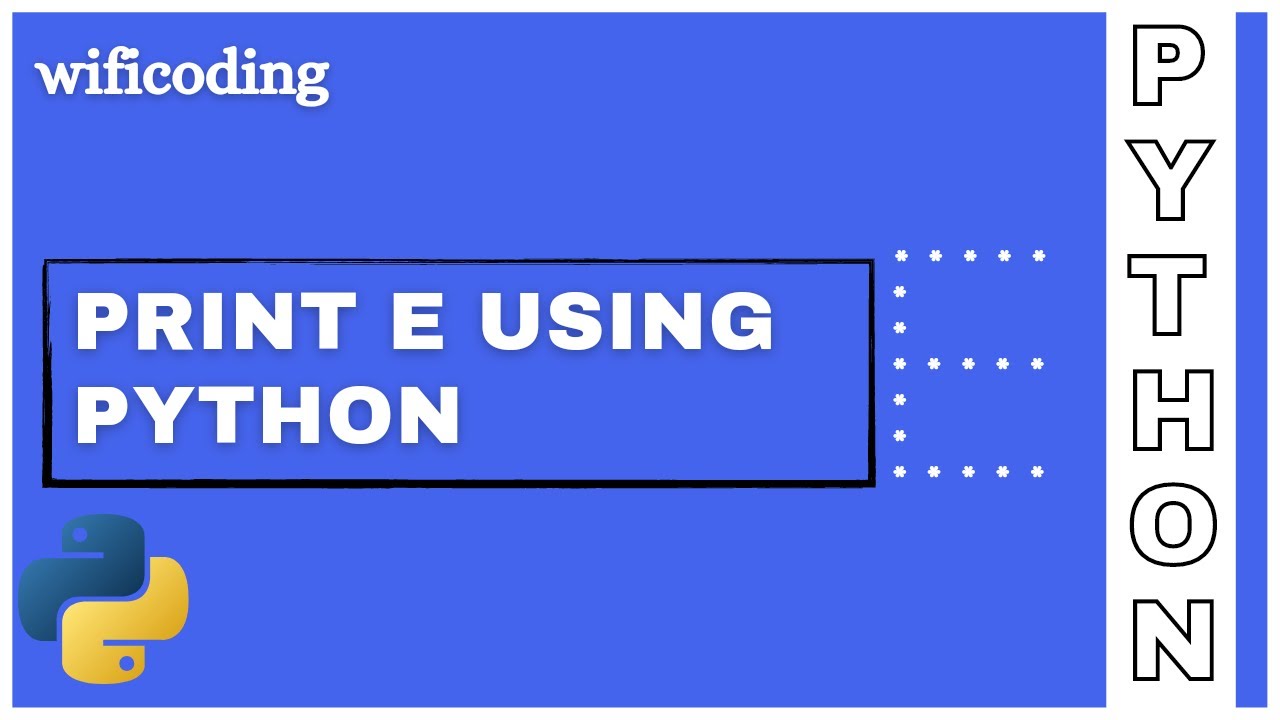 print E using python | print alphabet E in python