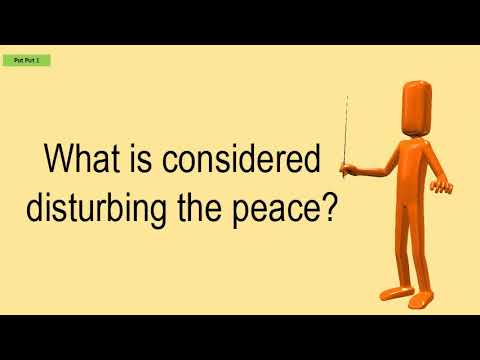 What Is Considered Disturbing The Peace?