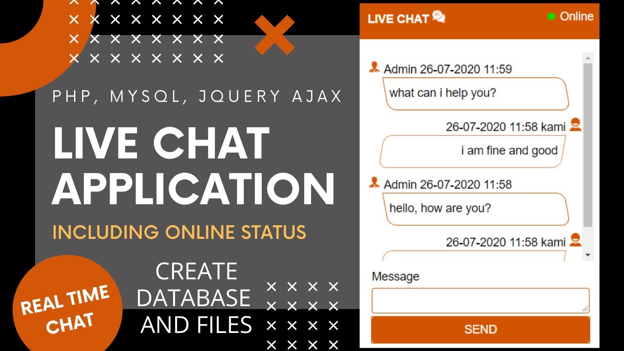 Live Chat Application using PHP Jquery Ajax - Create Database and Files