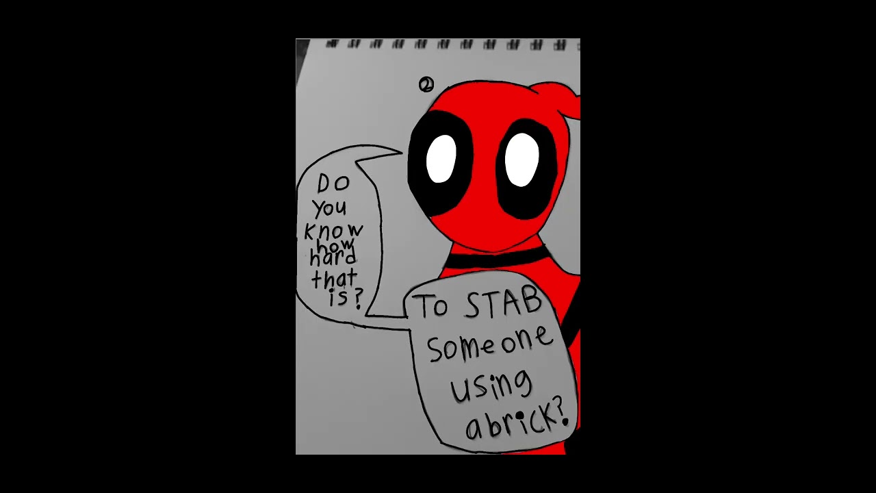 A brick | Deadpool and Millie | Helluva Boss x Marvel comic 