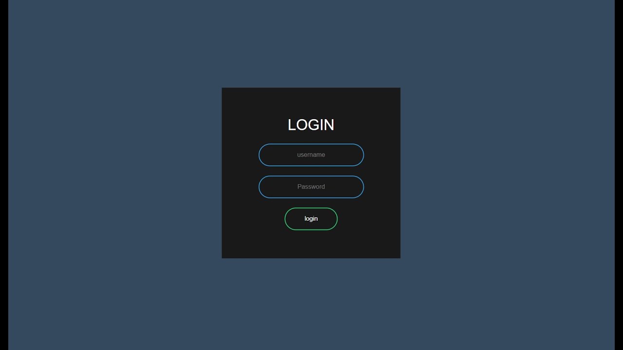 Animated Login Form Using HTML & CSS | Make Sign In Form Design