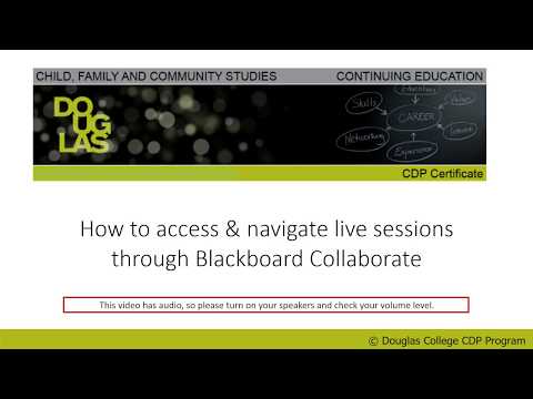 How to navigate a Blackboard Collaborate Live session