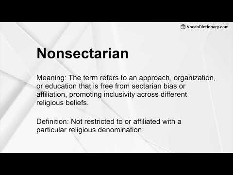 Nonsectarian Meaning