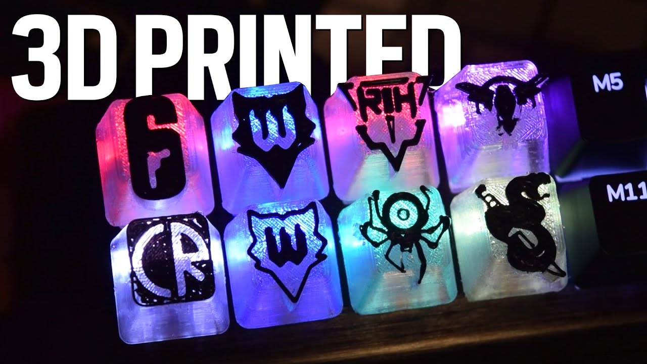 Rainbow Six Keycaps - 3D Printed Squad Logos - Rainbow Six Siege