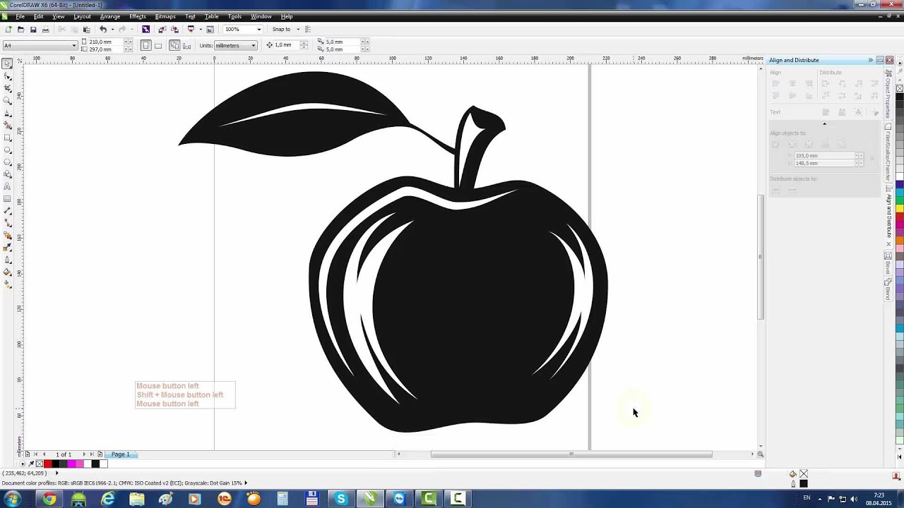 CorelDraw Tutorial: Draw an Apple