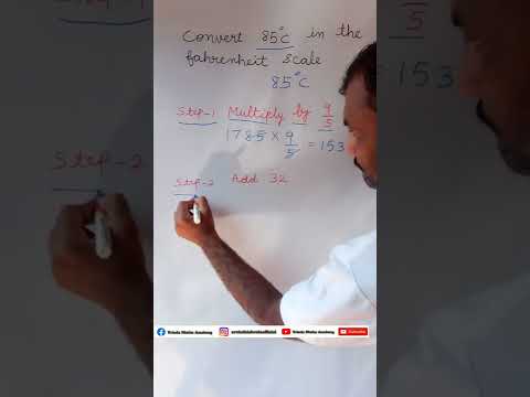 Convert 85⁰C in the Fahrenheit scale.