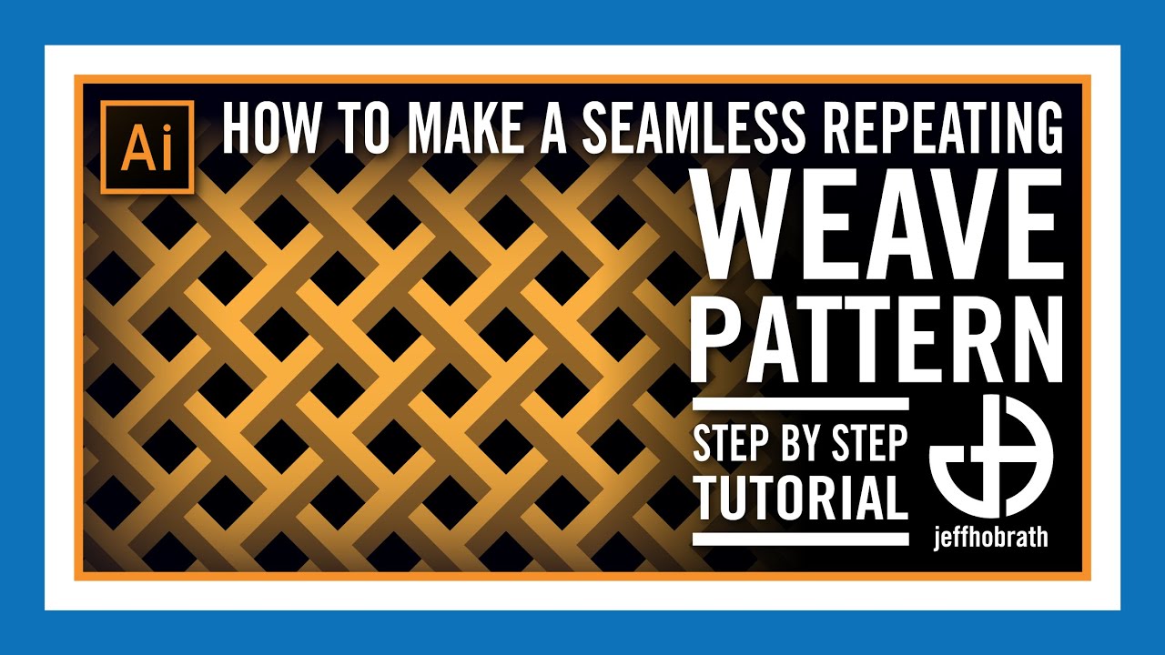 How to Make a Weave Seamless Repeating Pattern Vector in Adobe Illustrator | Jeff Hobrath Art Studio