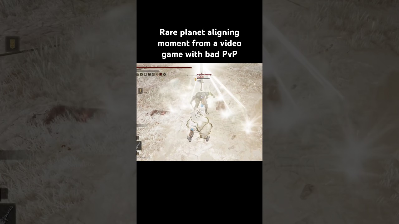 Rare planet aligning moment from a videogame with bad PvP