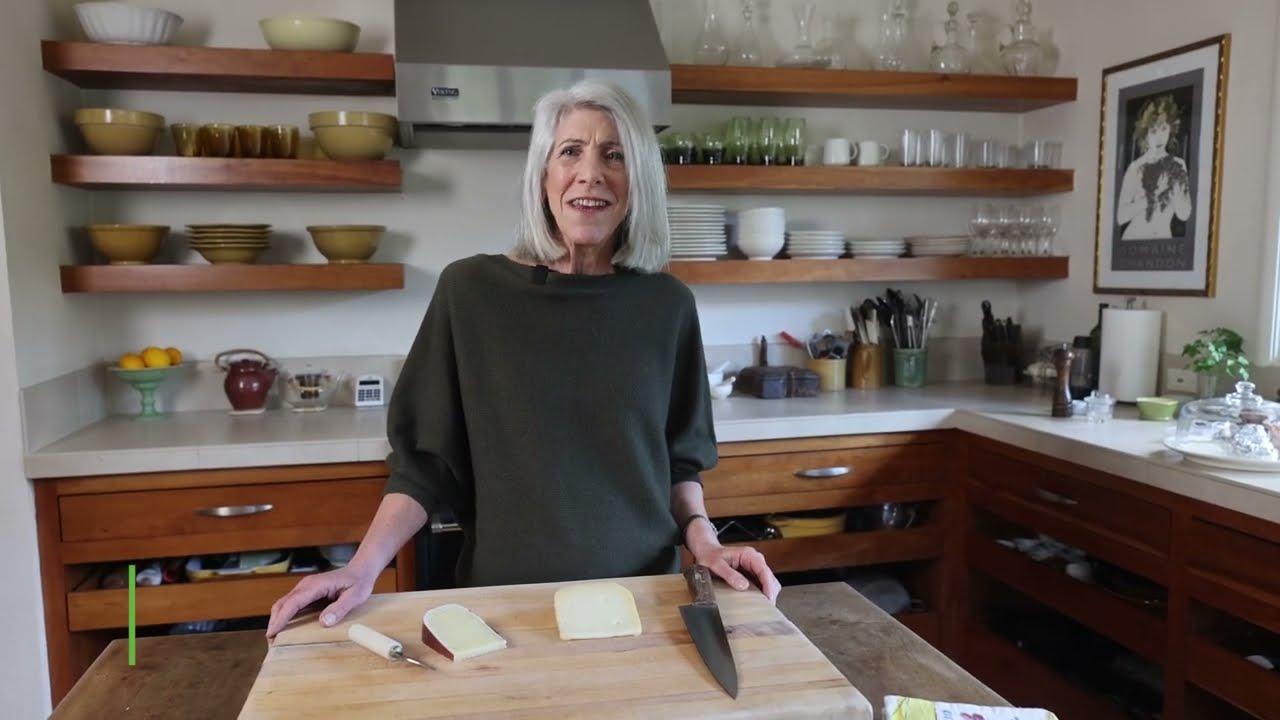 Napa cookbook author demonstrates how to slice different cheeses for a board