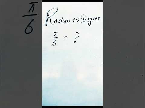 Convert Radian to Degree