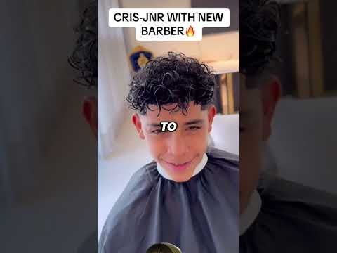 RONALDO SCORED A HAT TRICK AND CRISTIANO JR WAS SAVED FROM CUTTING HIS HAIR 😅 #football #ronaldo