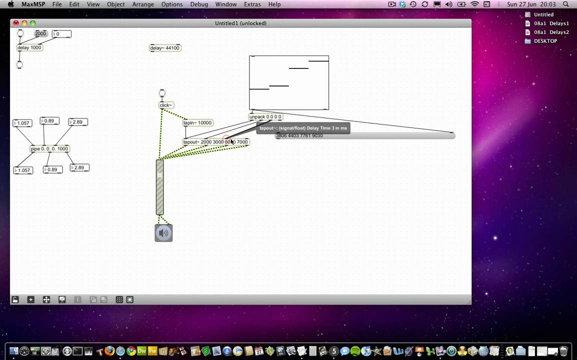 Max MSP Tutorial 08a3: Delay Lines 3