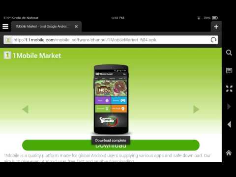 Install 1Mobile Market, Chrome and YouTube on Kindle Fire
