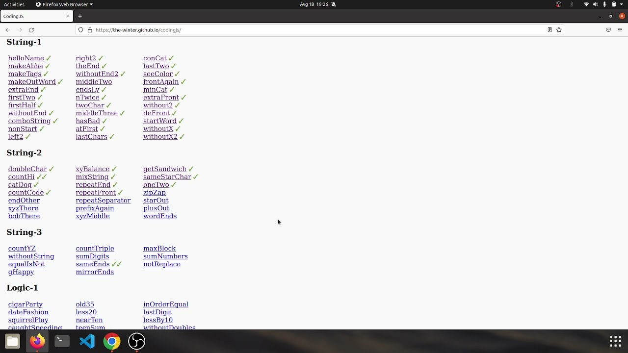 Codingjs (Codingbat)  String-2 -- zipZap Javascript solution